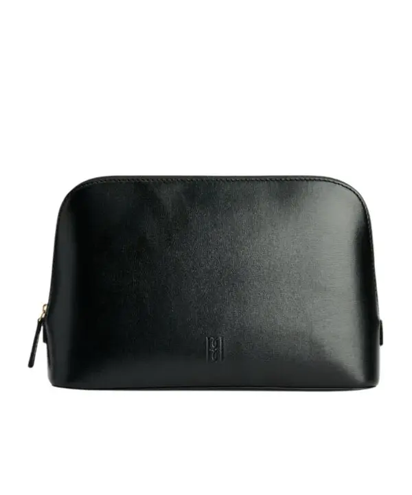 BY MALENE BIRGER Aya Leather Makeup Bag - Black