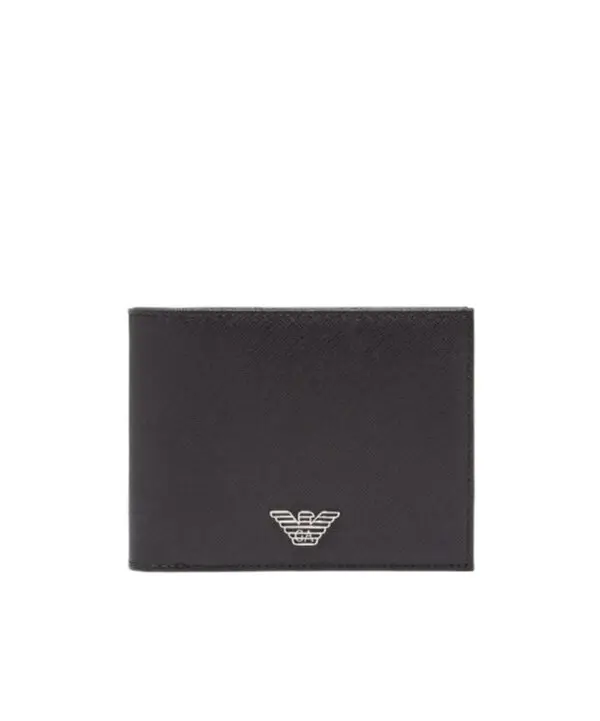 Emporio Armani Logo Appliqué Bi-fold Wallet - Grey