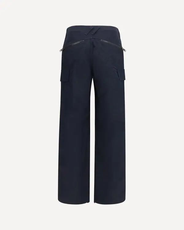 Burberry Nylon Cargo Trousers With Embroidered Equestrian Knight Design