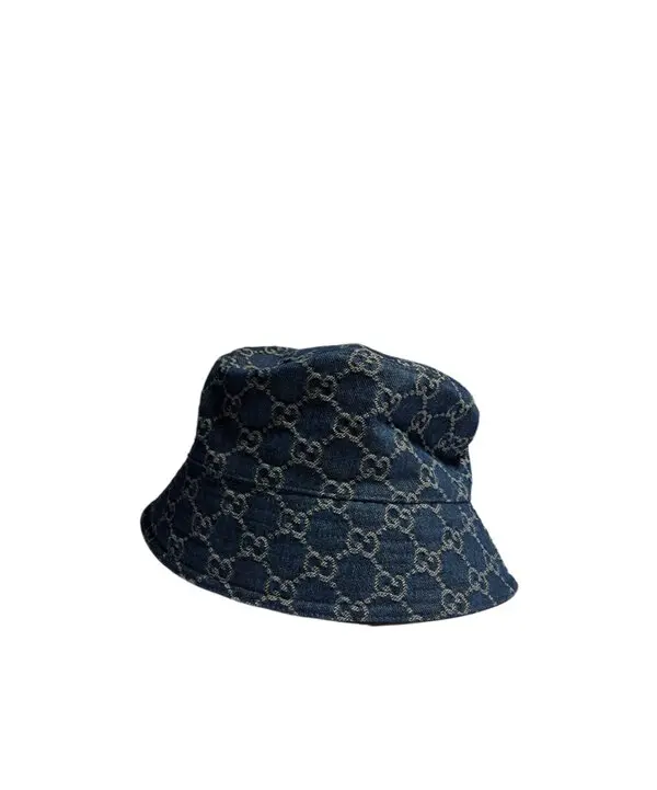 Gucci Gg Cotton Denim Bucket Hat - Blue