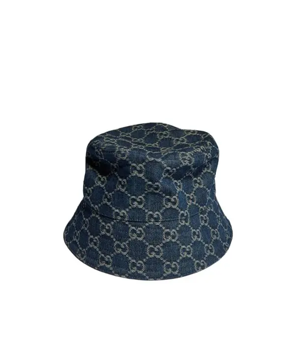 Gucci Gg Cotton Denim Bucket Hat - Blue
