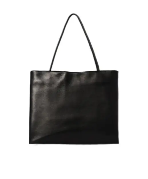 THE ROW Leather Cecily Top Handle Bag - Black