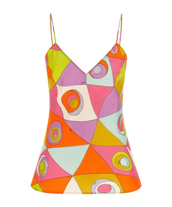 Emilio Pucci Geometric Print V-neck Camisole Top