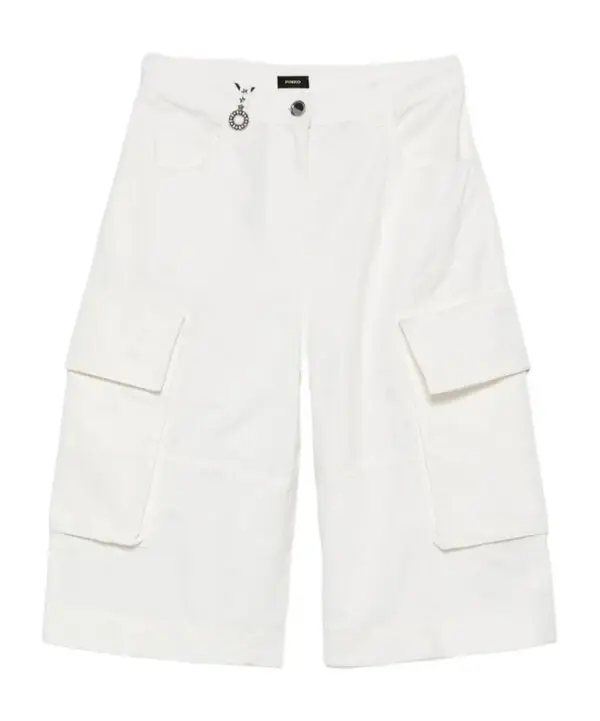Pinko Cargo Bermuda Shorts - White
