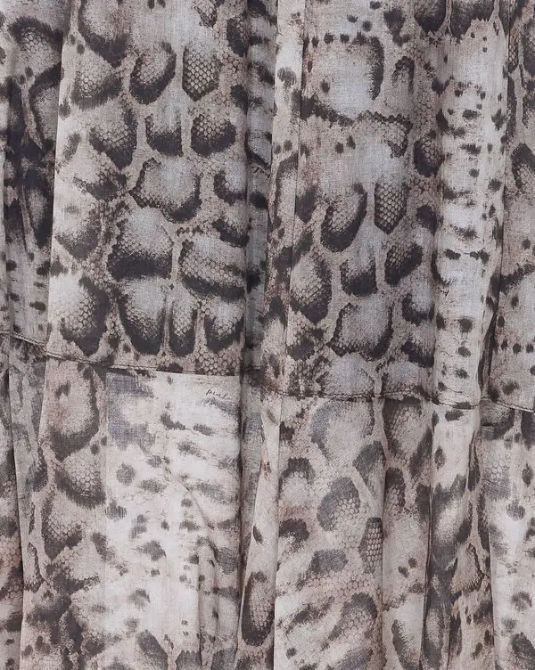 Pinko Agrigento Tiered Maxi Skirt With Animal Print
