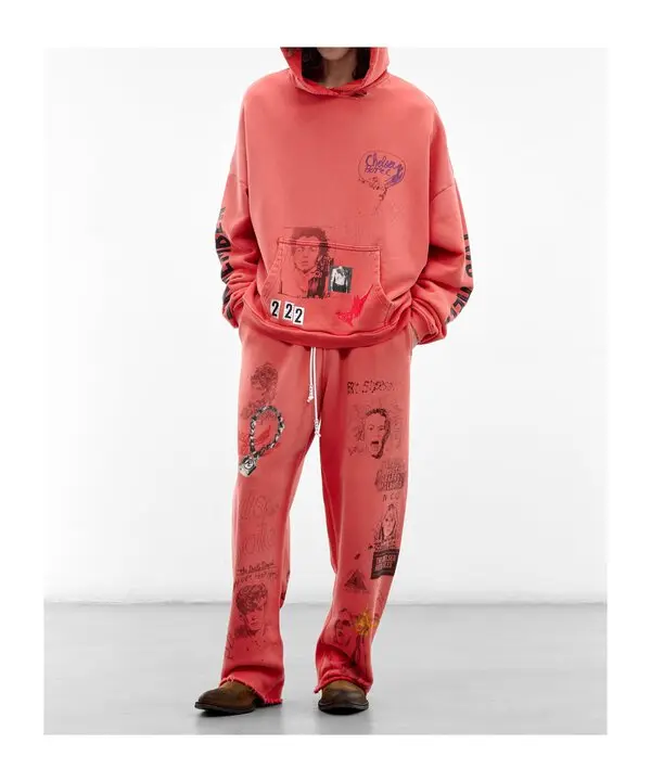 PALY HOLLYWOOD Patterned Printed Hoodie