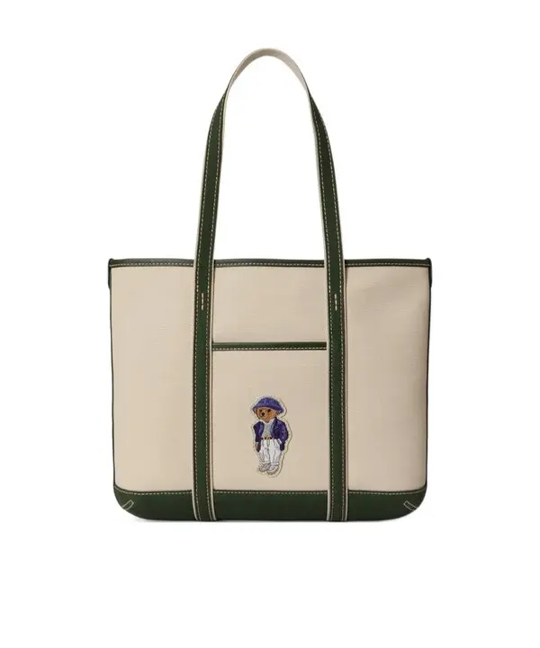 Polo Ralph Lauren Embroidered Patch Shopper Tote - Nude