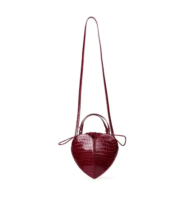 ROTATE BY BIRGER CHRISTENSEN Heart Drawstring Shoulder Bag - Windsor Bordeaux