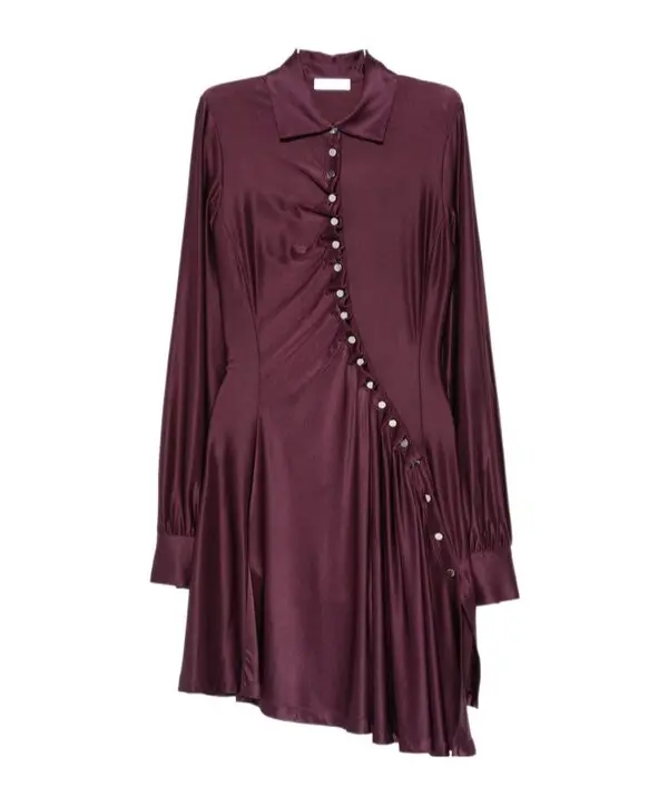 Rabanne Asymmetrical Draped Shirt Dress