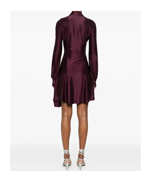 Rabanne Asymmetrical Draped Shirt Dress