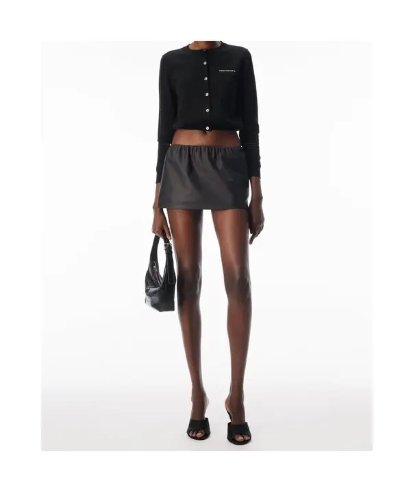 Alexander Wang Logo Embellished Crewneck Cardigan