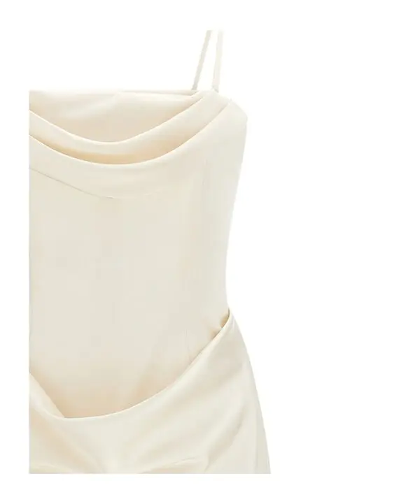 ROTATE BY BIRGER CHRISTENSEN Corsage Draped Long Dress - No