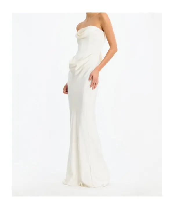ROTATE BY BIRGER CHRISTENSEN Corsage Draped Long Dress - No