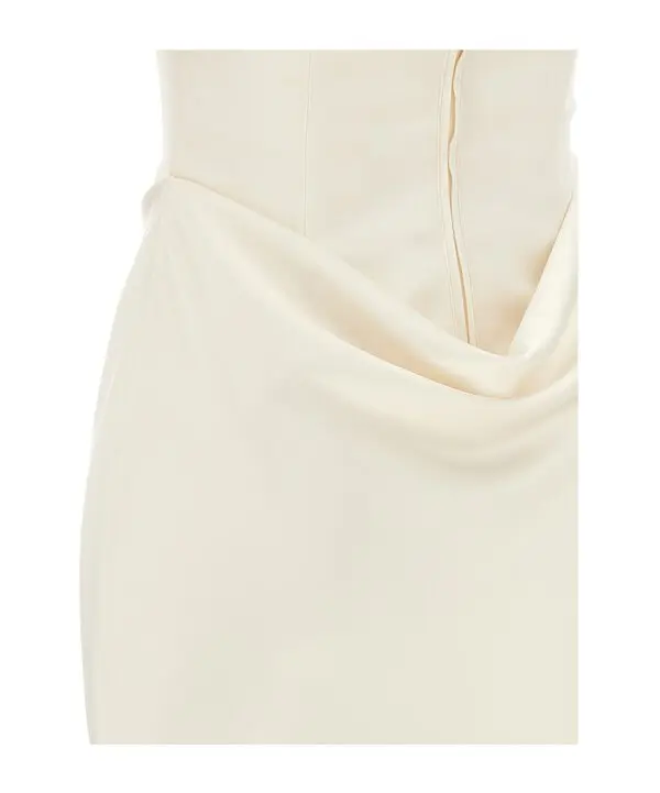 ROTATE BY BIRGER CHRISTENSEN Corsage Draped Long Dress - No