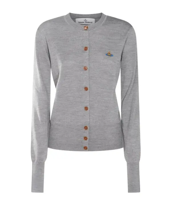 VIVIENNE WESTWOOD Orb Button Cardigan - Gray