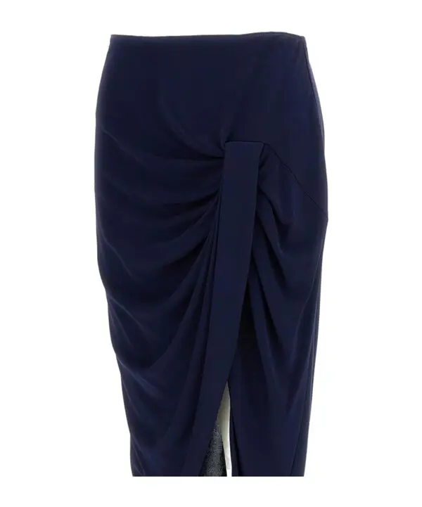 Stella McCartney Draped Pleated Midi Skirt - Black