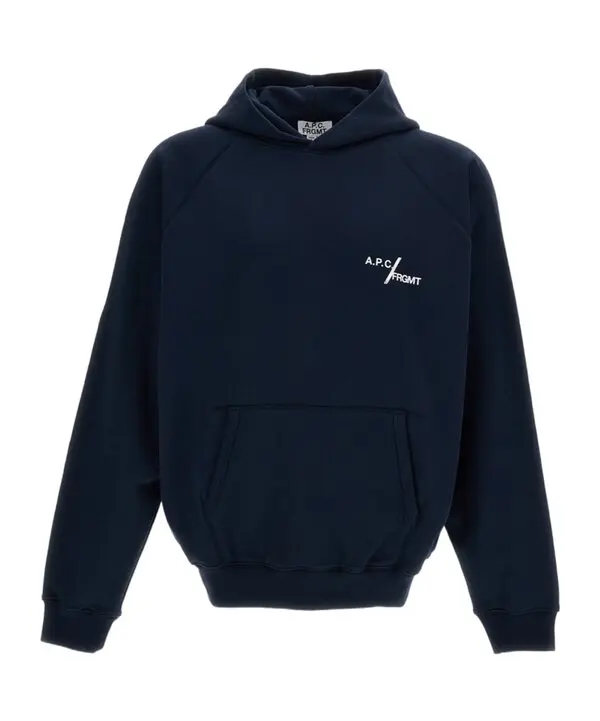 A.p.c. Logo Printed Hoodie - Black