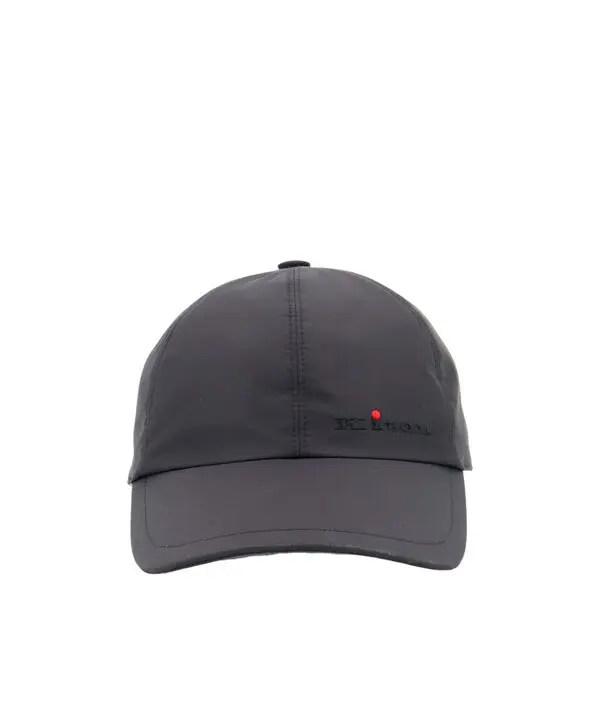 Kiton Nylon Baseball Cap With Embroidered Logo - Black