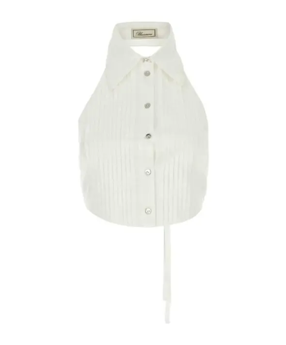 Blumarine Strappy Cropped Gilet Jacket