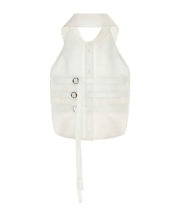 Blumarine Strappy Cropped Gilet Jacket