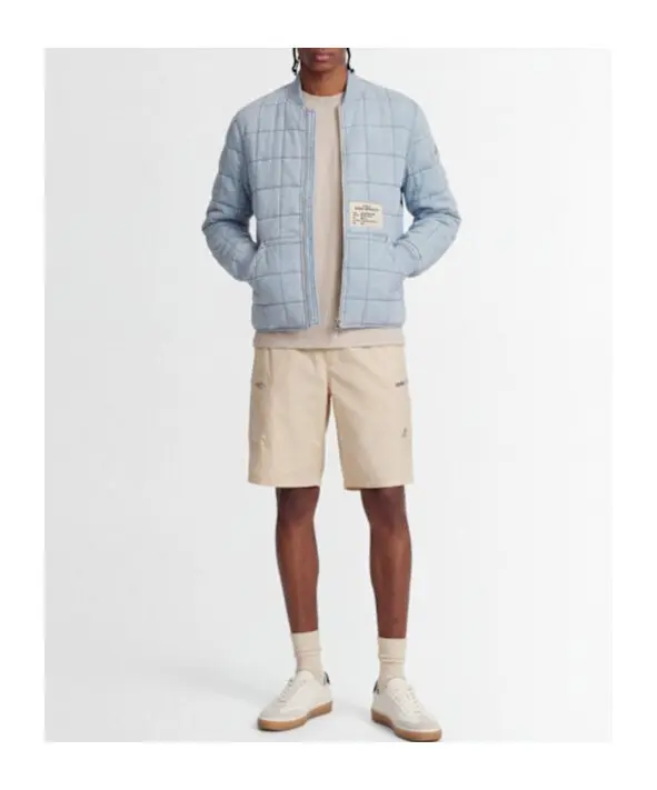 Moose Knuckles Quilted Bomber Jacket - Gray