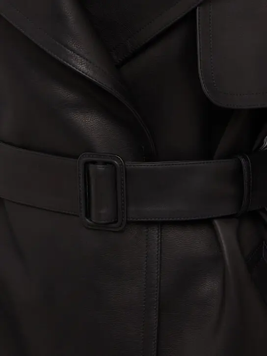 THE ROW Siempre Soft Calf Leather Short Coat