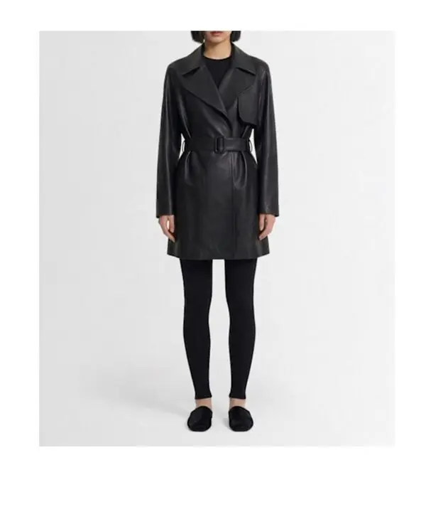 THE ROW Siempre Soft Calf Leather Short Coat