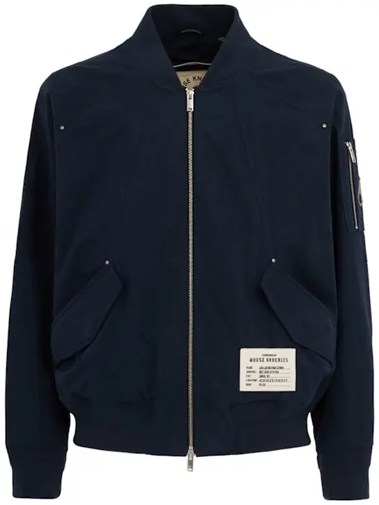 Moose Knuckles Bomber Jacket With Detachable Hood