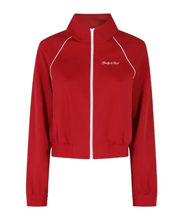 SPORTY  RICH Sporty & Rich Long-sleeved Zip-up Sweatshirt
