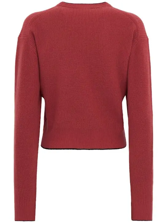 Chloé Wool Knit Sweater With Embroidered Logo