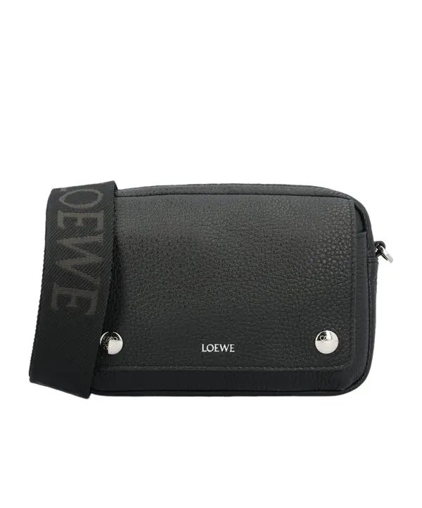 Loewe Logo Embossed Zipped Messenger Bag