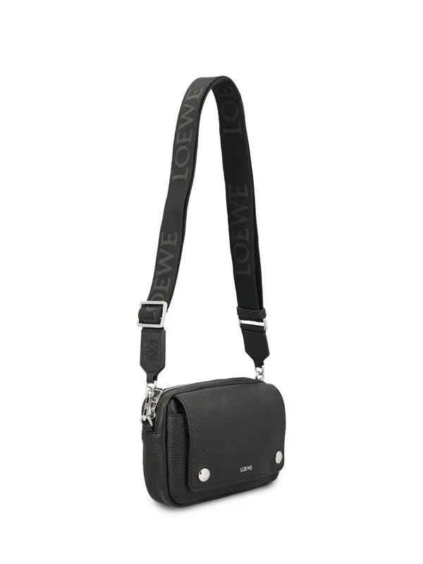 Loewe Logo Embossed Zipped Messenger Bag