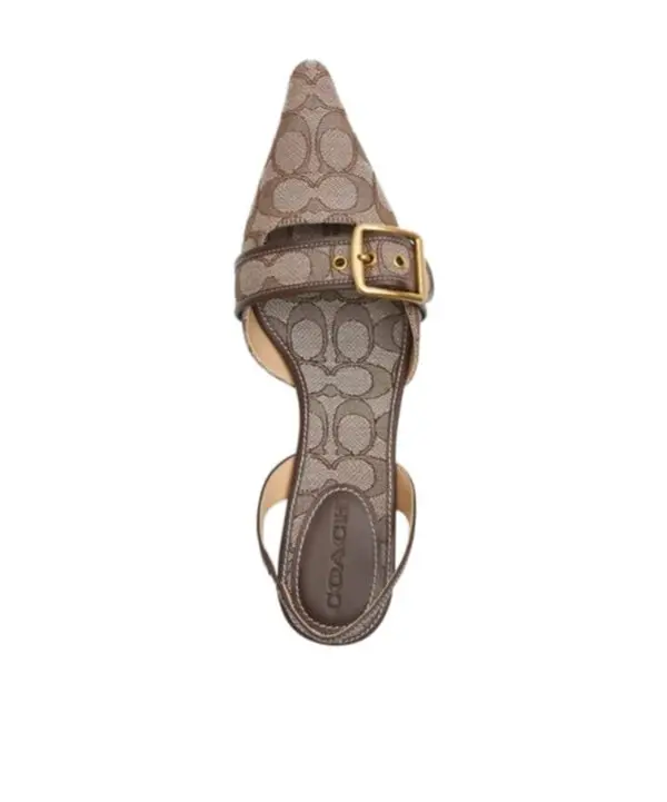 COACH Signature Jacquard Slingback Sandals