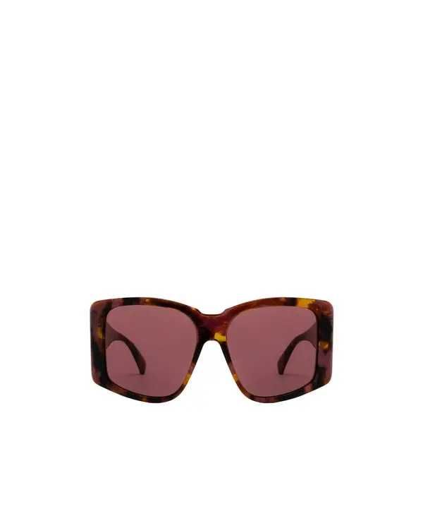 Max Mara Square Frame Sunglasses With Tinted Lenses - Colored Havana
