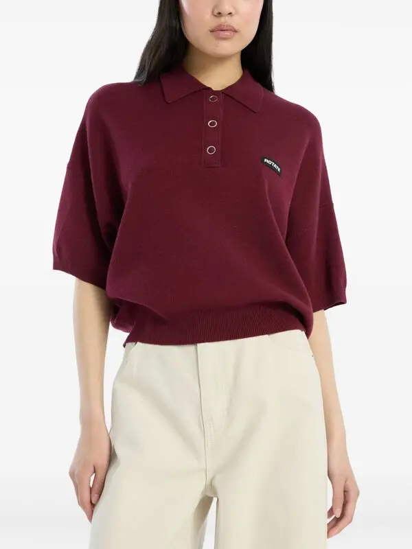 ROTATE BY BIRGER CHRISTENSEN Knitted Polo Top - No