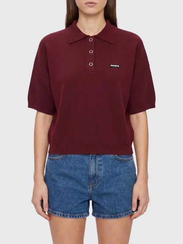 ROTATE BY BIRGER CHRISTENSEN Knitted Polo Top - No
