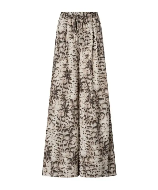 Pinko Printed Wide-leg Trousers
