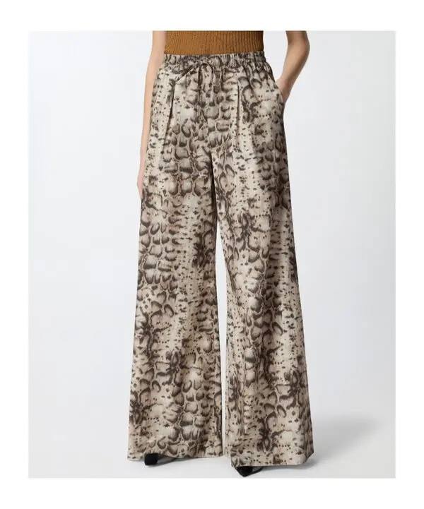 Pinko Printed Wide-leg Trousers