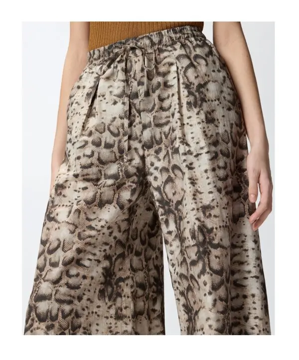 Pinko Printed Wide-leg Trousers