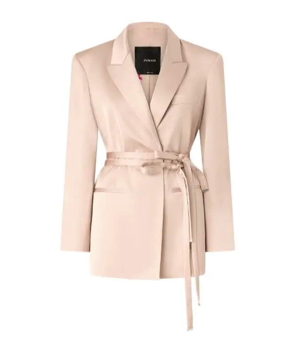 Pinko Long Sleeve Tie-belt Jacket