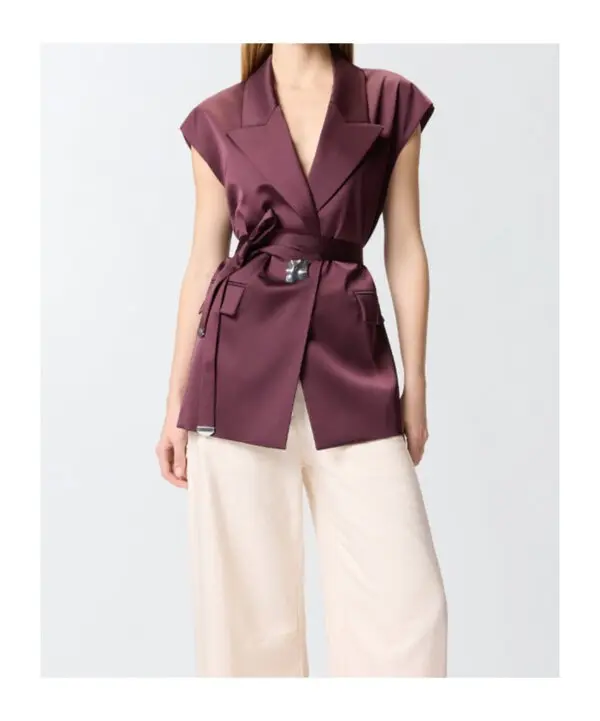 Pinko Sleeveless Satin Jacket