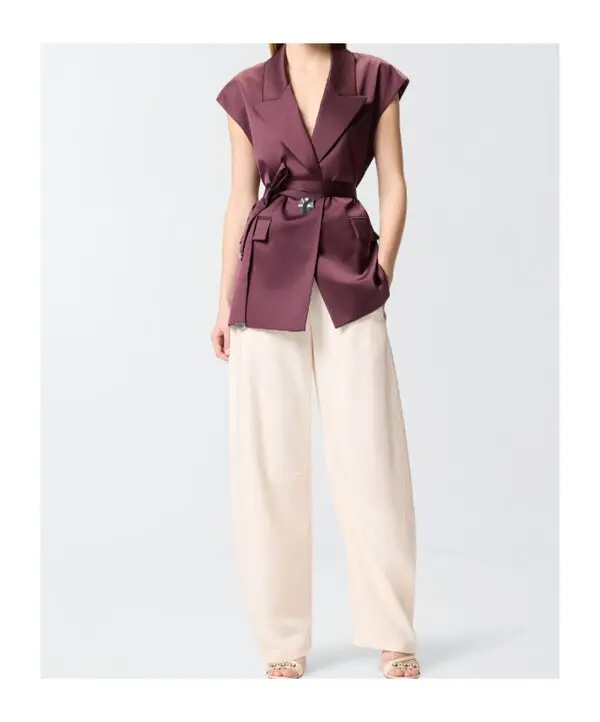 Pinko Sleeveless Satin Jacket