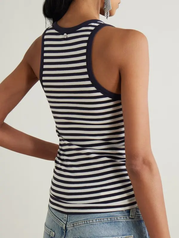 Rabanne Striped Tank Top With Ring Detail