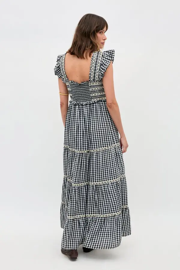 Rixo Chandra Beth Check Gingham Dress
