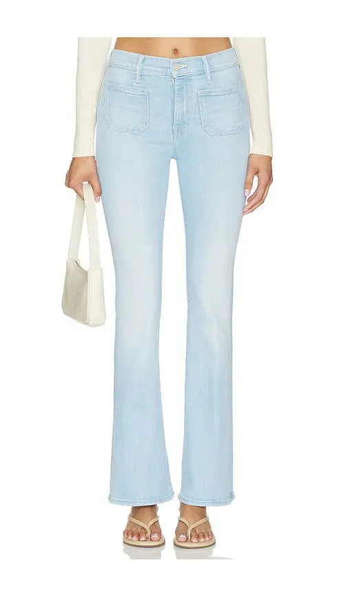 MOTHER Patch Pocket Weekend Jeans - Blue