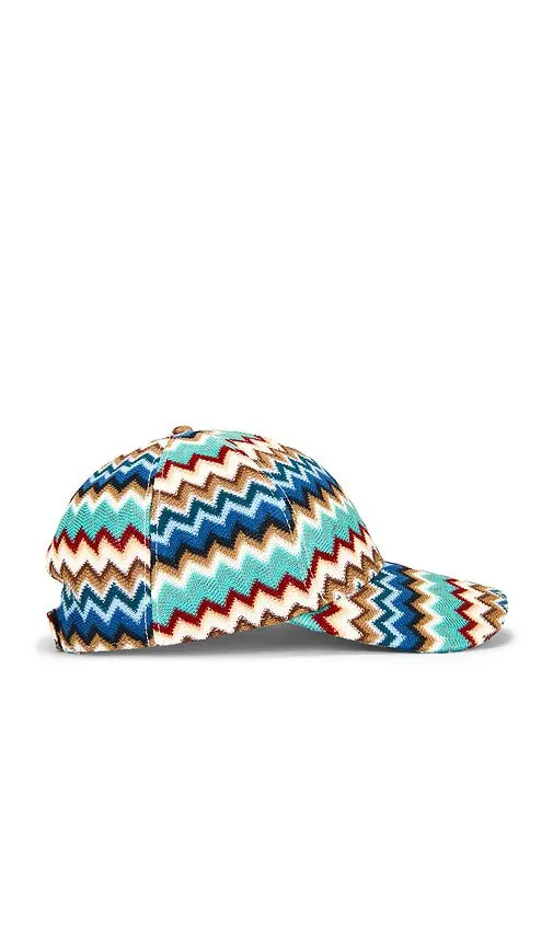 Missoni Zigzag Knit Baseball Cap - Blue