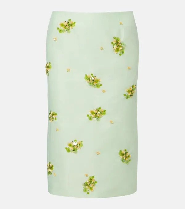 SHUSHU/TONG Sequined Midi Skirt
