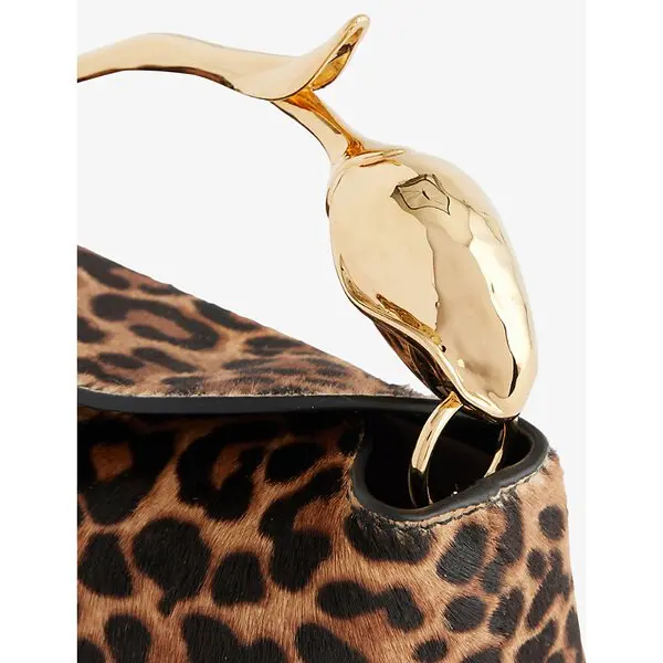 Erdem Mini Bloom Print Pony Hair-leather Top-handle Bag - Leopard