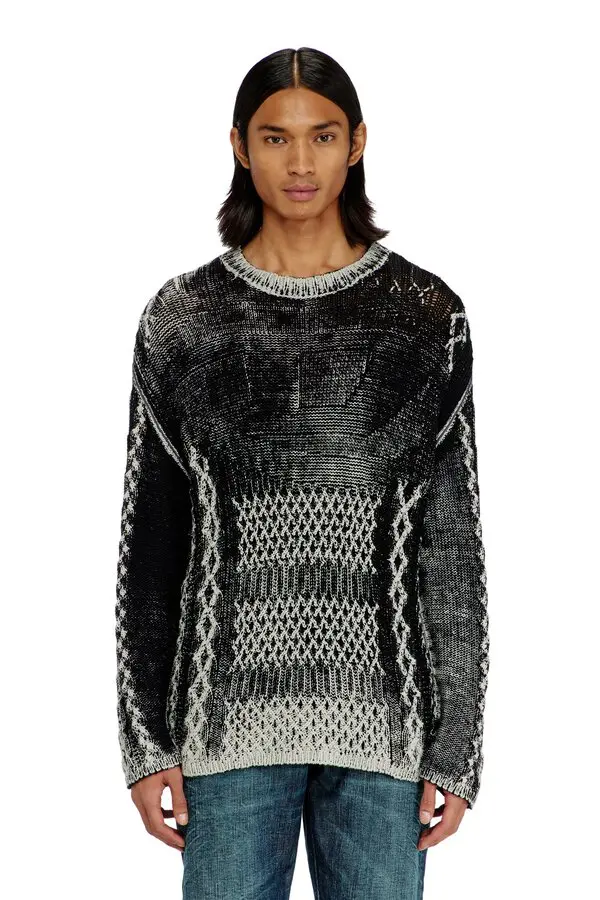DIESEL® Treated Cable-knit Jumper