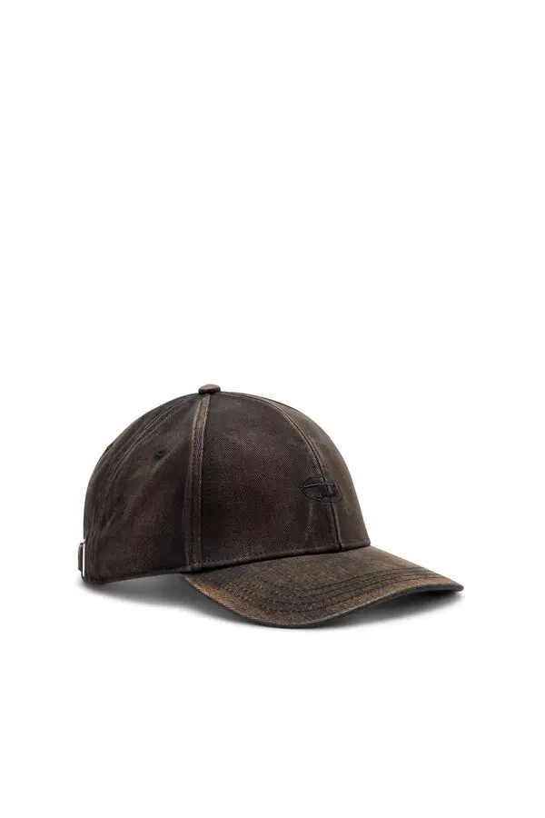 DIESEL® Baseball Cap In Washed Cotton Twill - Black